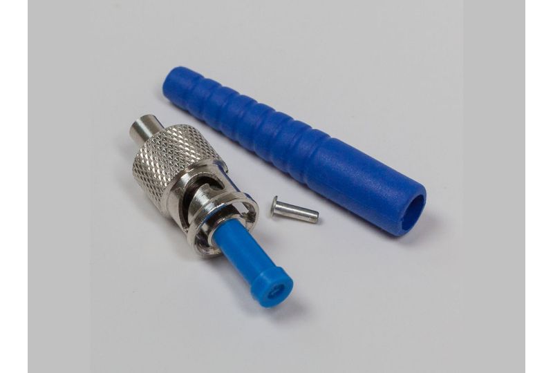 FiberSource SM ST Connector 125.5um (3mm) - Blue