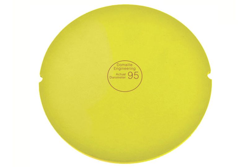 Domaille Engineering 5", 95 durometer Locking Rubber Pad - Yellow