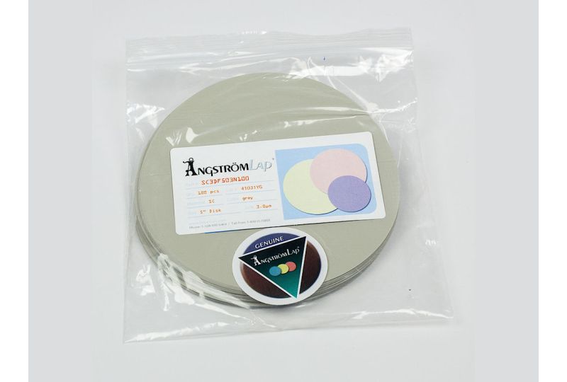 ÅngströmLap Silicon Carbide Lapping Film Disc, 5" 3 Micron